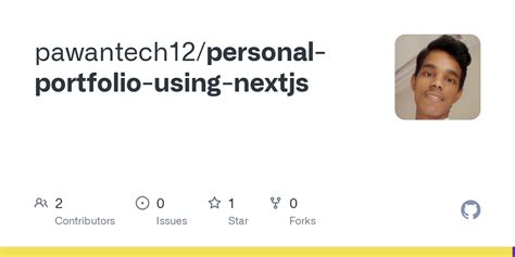 Github Pawantech12personal Portfolio Using Nextjs