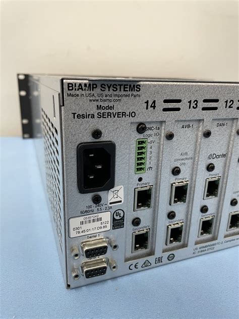 Biamp Systems Tesira Server Io Digital Network Server Signal Processor