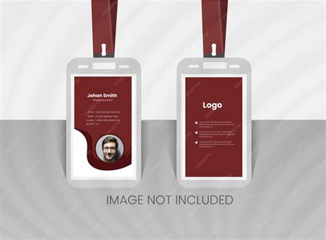 Premium Vector Front And Back Id Card With Picture