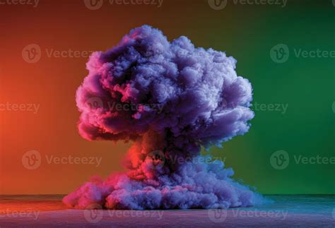 Colorful Smoke Cloud Rises In A Creative Art Display 75464876 Stock