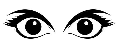 Pair Of Eyes With Eyebrows Eyelashes Vector Graphic Resources 25732548