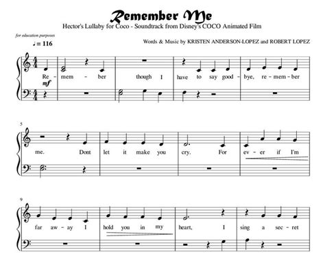 Remember Me Coco Piano Pdf Grade 3 And Beginner Bundle Etsy Canada