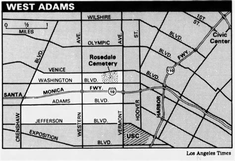 Map Of West Adams