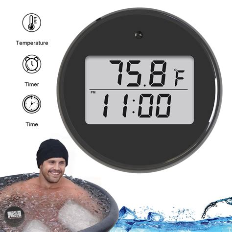 Sunroad Ice Bath Thermometer With Timer Time Temperature Display Ipx6