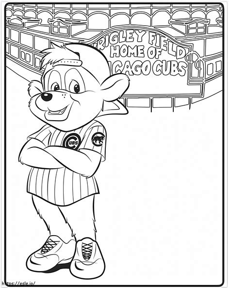 Chicago Cubs 2 Coloring Page