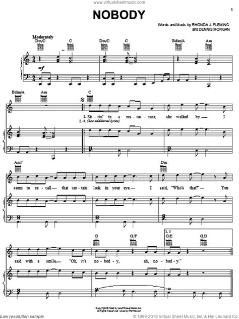 Sylvia Nobody Sheet Music For Voice Piano Or Guitar Pdf