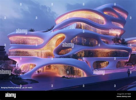 This Structure Displays Extraordinary Architecture With Fluid Forms And Ambient Lighting