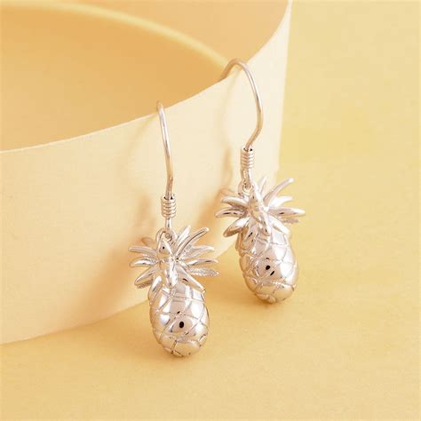 Lucy Q Delicious Collection Rhodium Overlay Sterling Silver Pineapple