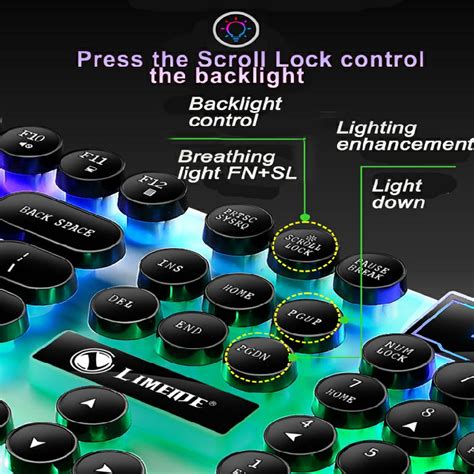 Zeus K 007 Punk Retro Backlit Gaming Keyboard Usb Wired Suspended Keyboard And Mouse Set