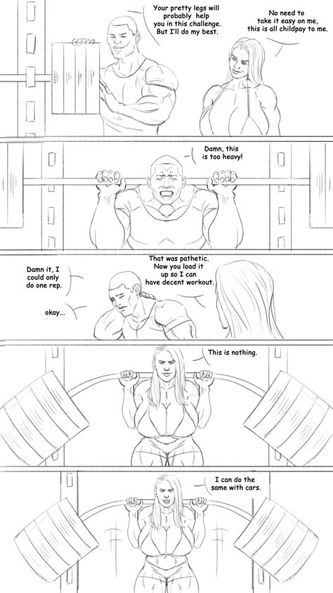 Strength Contest Page 2 Commission By The Muscle Girl Fan On Deviantart