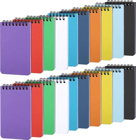 Jianta Pocket Notebook A7 50 Sheets20pack Small Spiral Notebook Lined 10 Colours Memo Pads 3