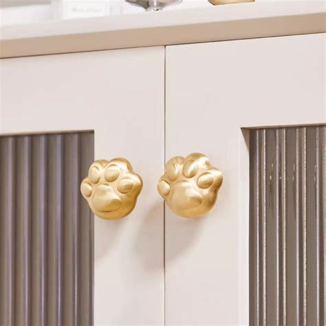 Cat Paw Design Cabinet Knob Drawer Knob And Pull T Dresser Pulls Knob Brass Gold Chrome