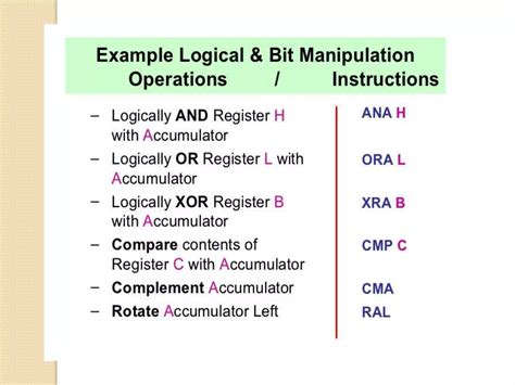 Microprocessor Ppt Branching And Logical Instructions Pptx