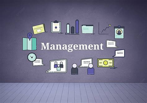 Management Text With Drawings Graphics Photo Background And Picture For