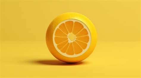 Premium Photo Slice Circle Juicy Split Yellowgenerative Ai