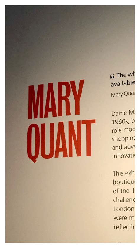 Mary Quant Exhibition Vanda Self Assembly Required