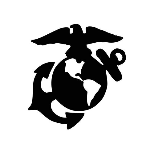 Us Marines Logo Stencil