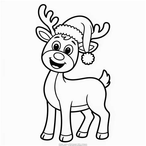 Çizgi Film Noel Geyiği Kolay Çizimi Çocuklar Için Ücretsiz