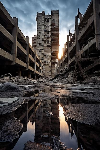 Single Point Perspective Double Long Exposure Premium Ai Generated Image