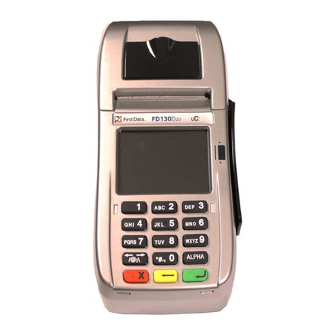 First Data Fd130 Duo Getting Started Manual Pdf Download Manualslib