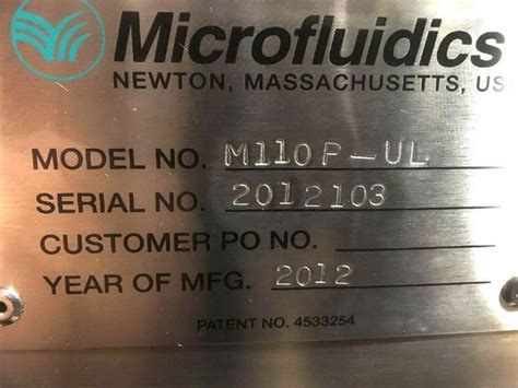 Microfluidics M110p Microfluidizer