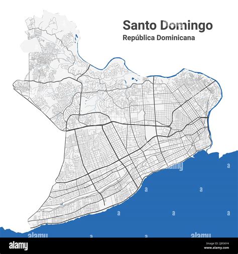 Santo Domingo Vector Map Detailed Map Of Santo Domingo City