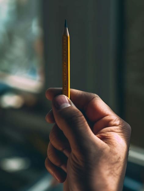A Person Is Holding A Pencil In Their Hand Premium Ai Generated Image