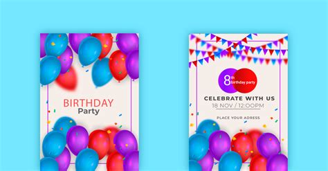 Birthday Congratulations Template Design With Balloon Birthday