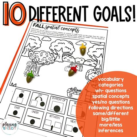 Fall Themed Speech Therapy Homework Packet — Playing Speech Speech