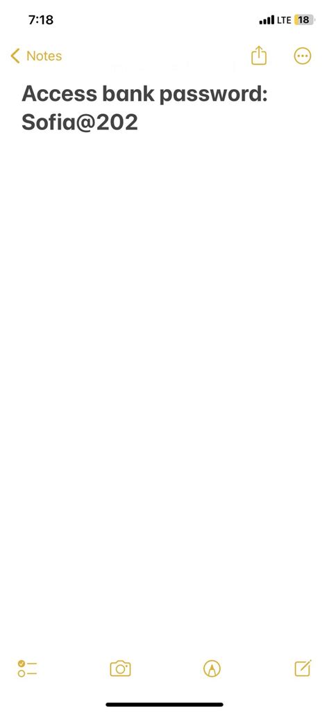 Access Bank Password Sofia 20