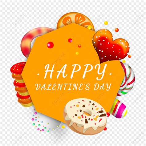 Valentine Candy Border Love Orangeholidayinvitationgreeting Png Free Download And Clipart