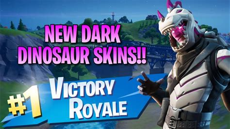 New Dark Dinosaur Skins 10 Elims Fortnite Battle Royale Gameplay