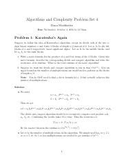 Hw4 Sol Pdf Algorithms And Complexity Problem Set 4 Dana Moshkovitz Due Wednesday October 4
