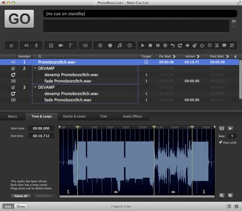 mixing stems qlab cookbook