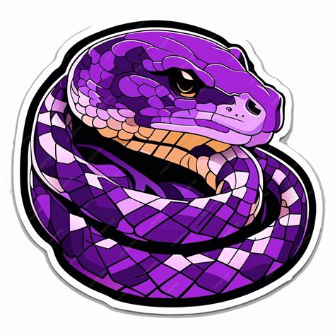 Premium Vector Amethystine Scrub Python Sticker Illustration