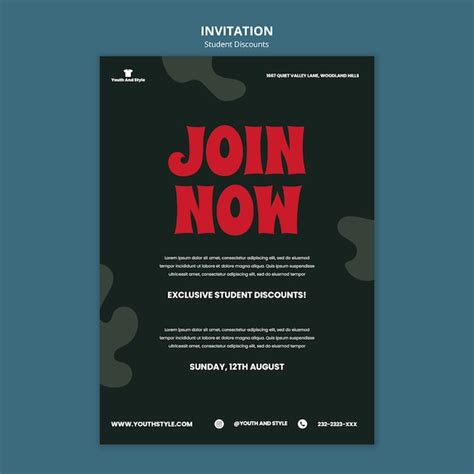 Premium Psd Student Discounts Template Design
