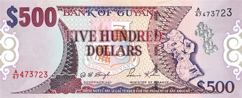 500 Dollars Guyana Numista