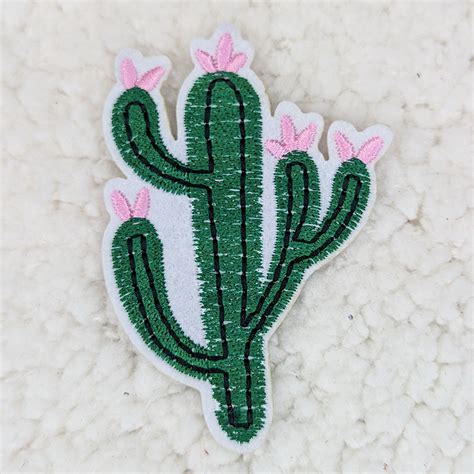 Cactus Embroidered Hat Pocket Patch