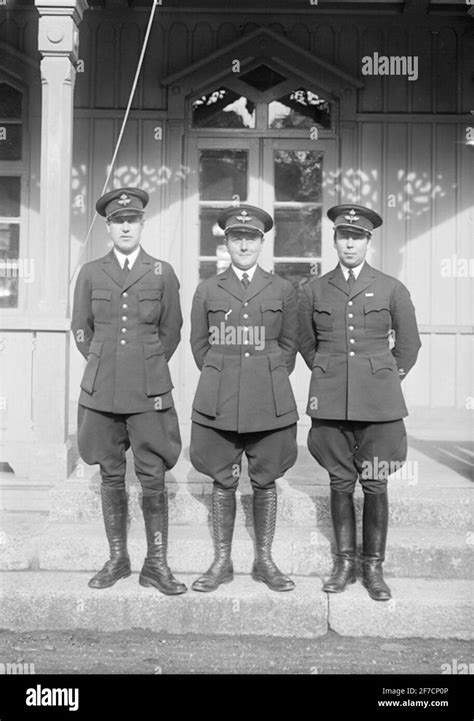 Portrait Three Men Portrait Captain Paul Af Uhr Captain Nils