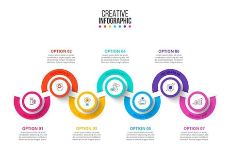 Premium Vector Business Data Visualization Abstract Diagram With 7
