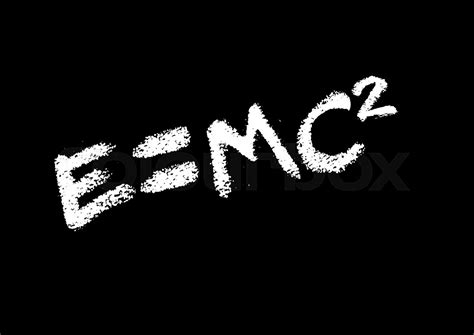Emc2 White Chalk On Blackboard Stock Vector Colourbox