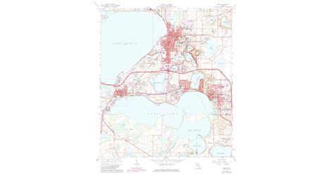 1966 Map Of Eustis Fl — High Res 1984 Print Pastmaps