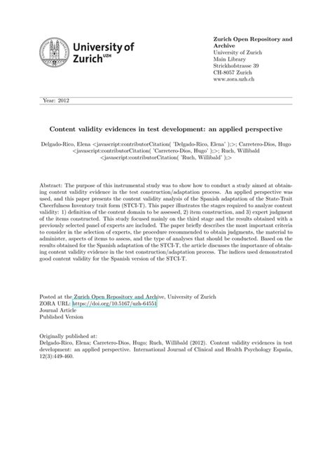 10 Content Validity Examples To Download