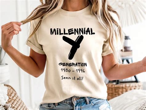 Millennial Generation 1980 1996 T Shirt Funny Slogan Humor Top Etsy