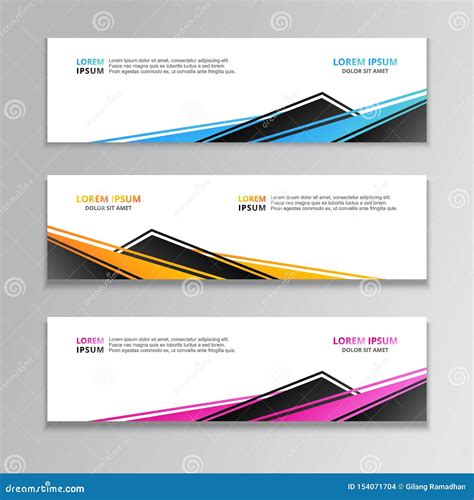 Business Banner Template Layout Background Design Corporate Geometric Web Header Or Footer In