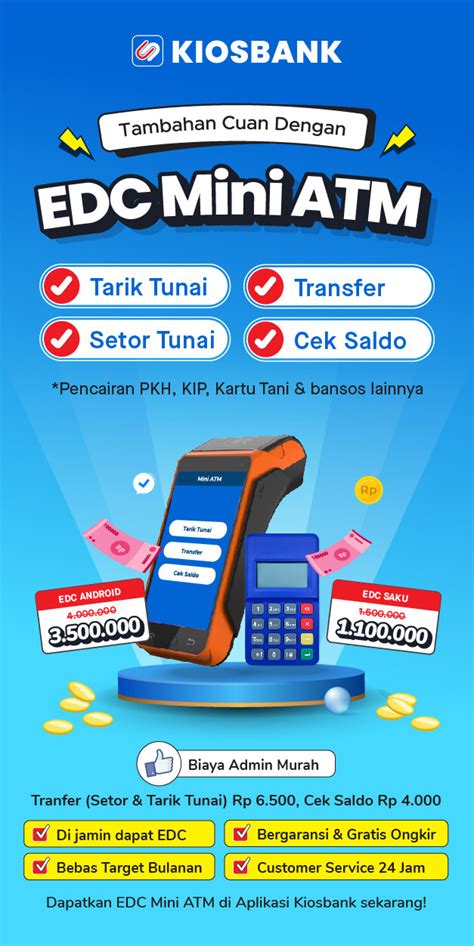 Jual Mesin Edc Mini Atm Tarik Tunai Transfer Cek Saldo