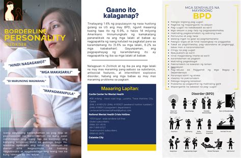 Bpd Pamphlet D I S O R D E R Personality Borderline Bpd Mga Sensyales