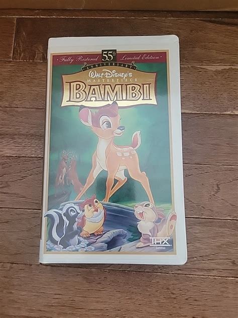 Bambi 55th Anniversary Walt Disneys Masterpiece Vhs 1997 Limited