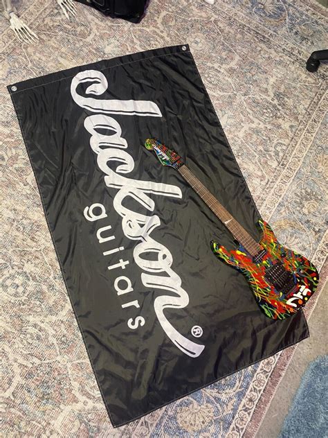 Jackson Guitars Authentic Satin Flag 3 X 5 Ft Studio Guitar Man Cave