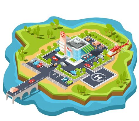 Premium Vector Isometric Style Illustration About A Campground Map